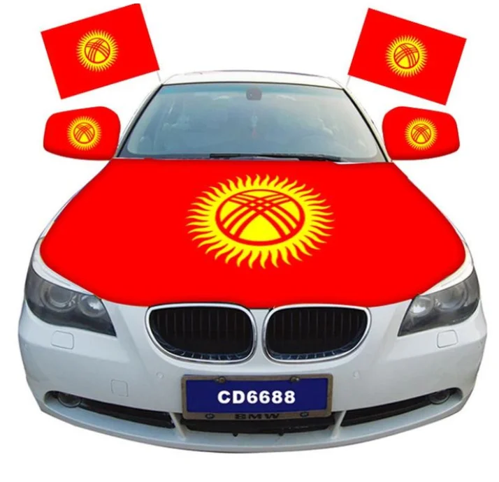 Customized Car Hood Flag All Country Flags Printed Spandex Polyester ...