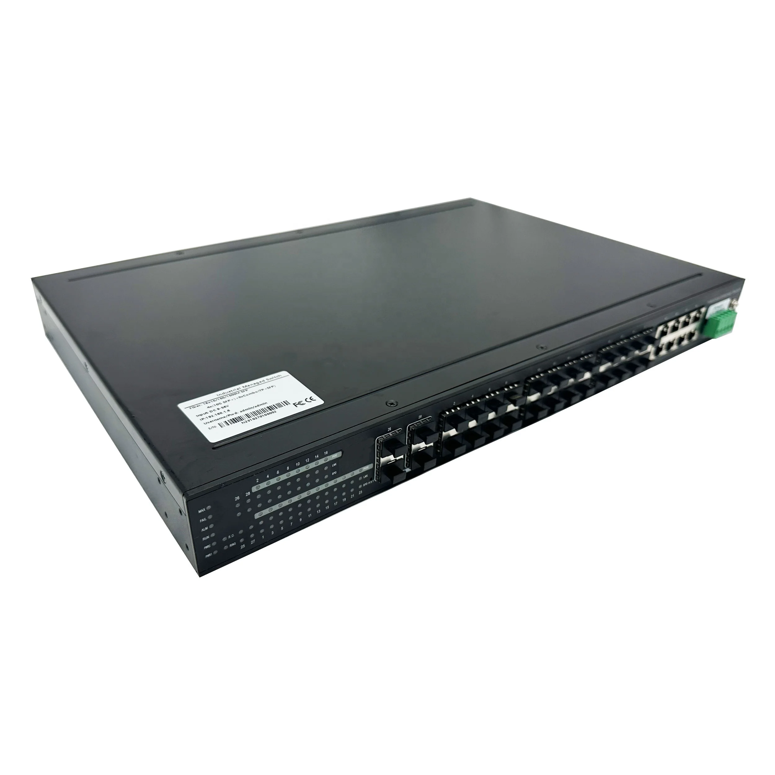Layer3 Industrial Switch With 16x1g Sfp+8ge Rj45 Ports +4x10g (sfp+ ...