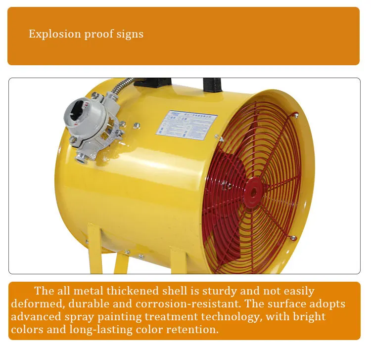 Explosion Proof Axial Flow Fan Proof Blower Drum Hand Lift Ventilation ...