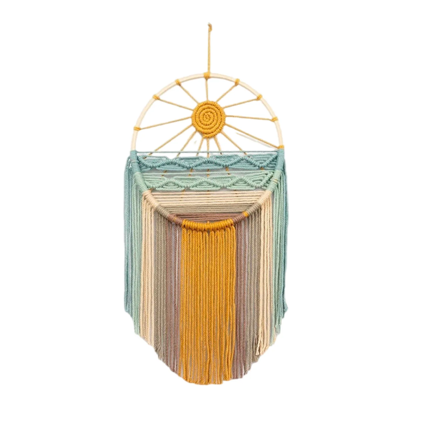 Premium Modern Macrame Sunrise Sunset Wall Art | Minimalist Boho Sun ...