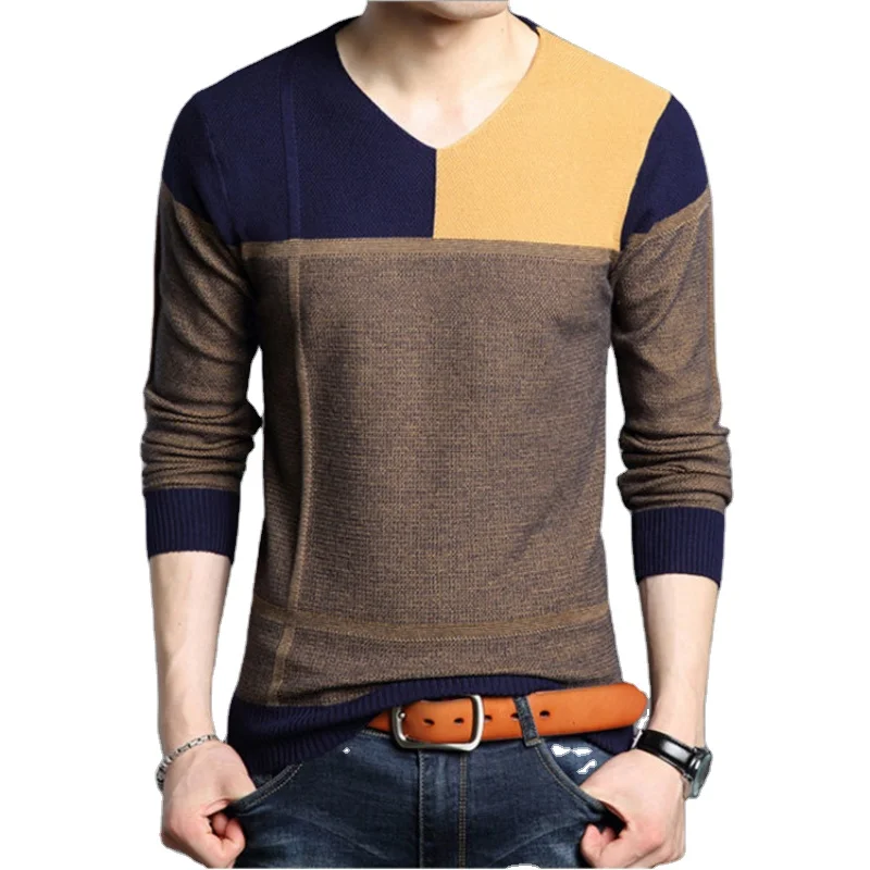 Custom Logo New Design Style Men's Knitted Sweaters Pullover Long ...
