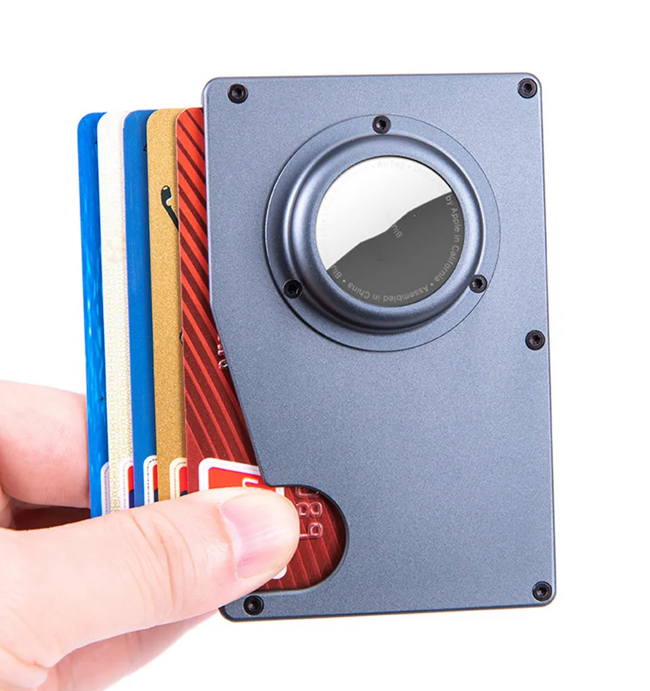 Custom Billetera Hombre Aluminum Rfid Smart Wallet Ultra Thin ...