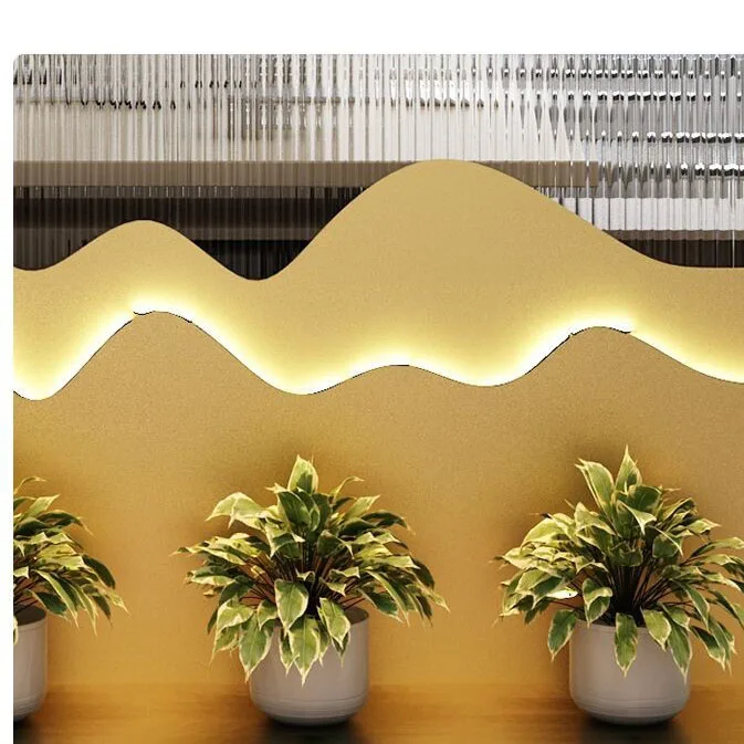 InteriorLED Light Luxury Office Vestibule Partition Panels Stainless ...