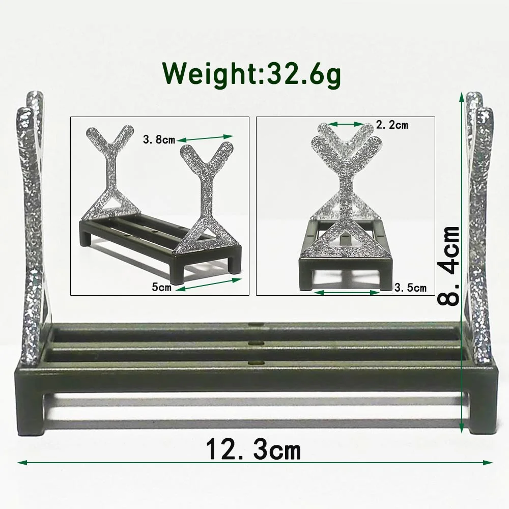 SNEDA Green Assembly Type Y Shaped Fishing Lure Display Stand Plastic ...