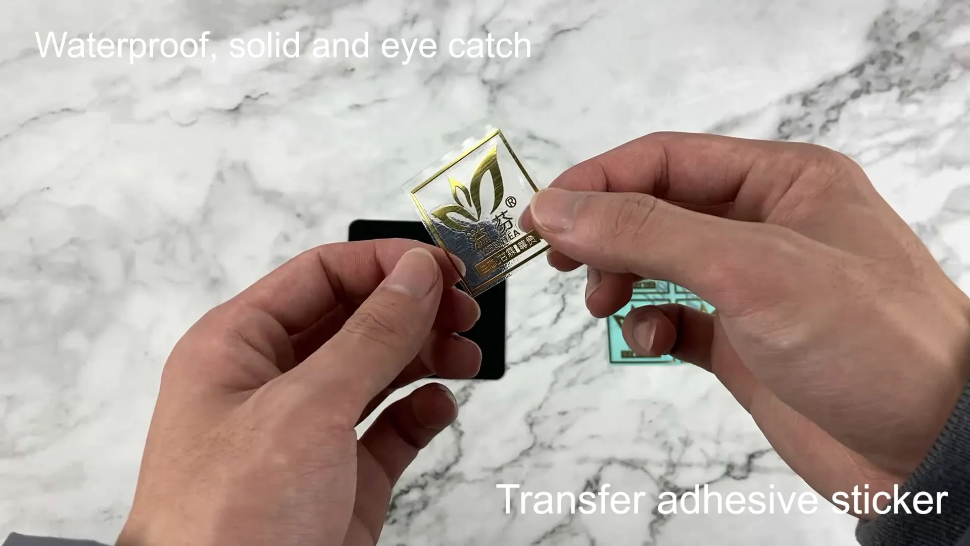 Custom Metal Gold Logo Sticker Transfer Glossy Professional Printing ...