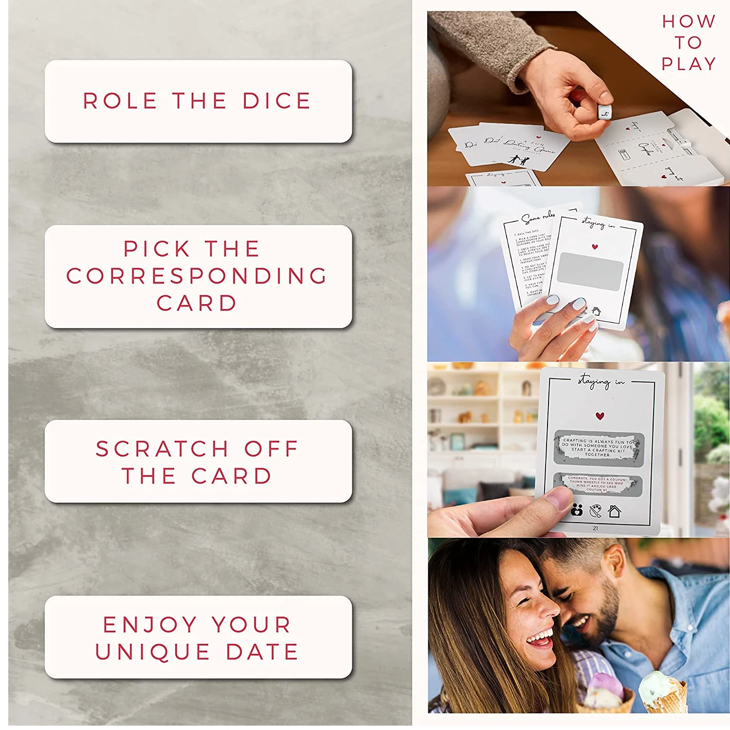 Custom Date Night Cards Game For Couples Scratch Off Card Deck For ...