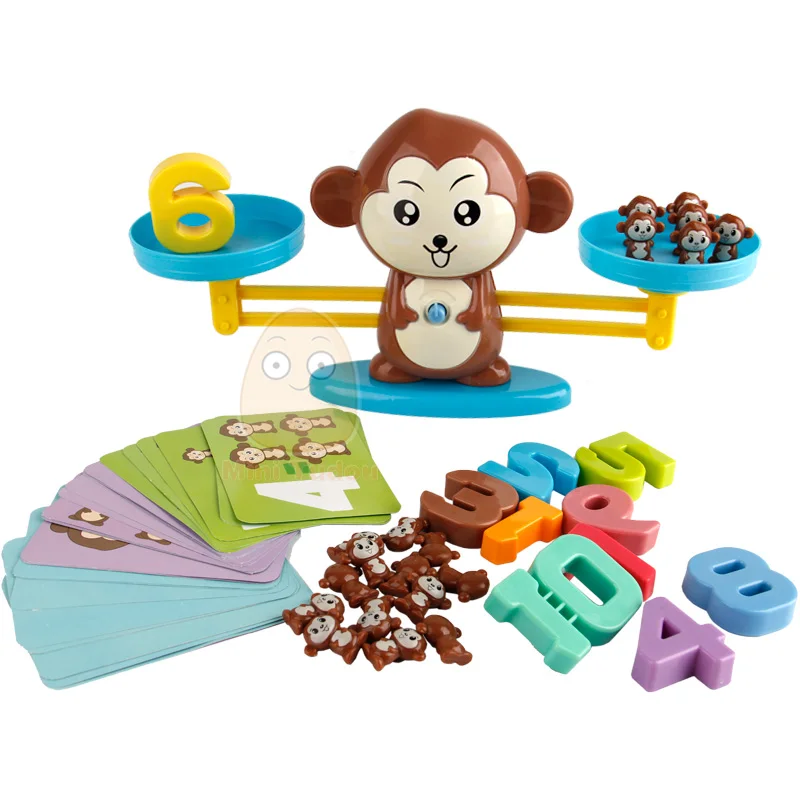 Monkey Balance Tool Children Digital Game Kids Counting Toys Learning ...