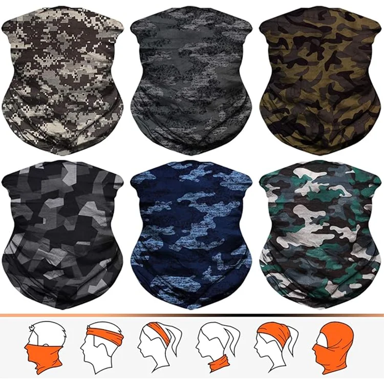Custom Popular Camo Seamless Polyester Bandana Multifunctional Neck ...