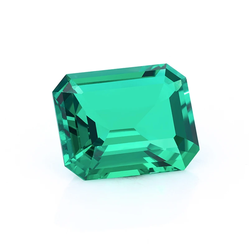 Including Impurity Emerald Cut Light Green Colombian Emerald Lab ...