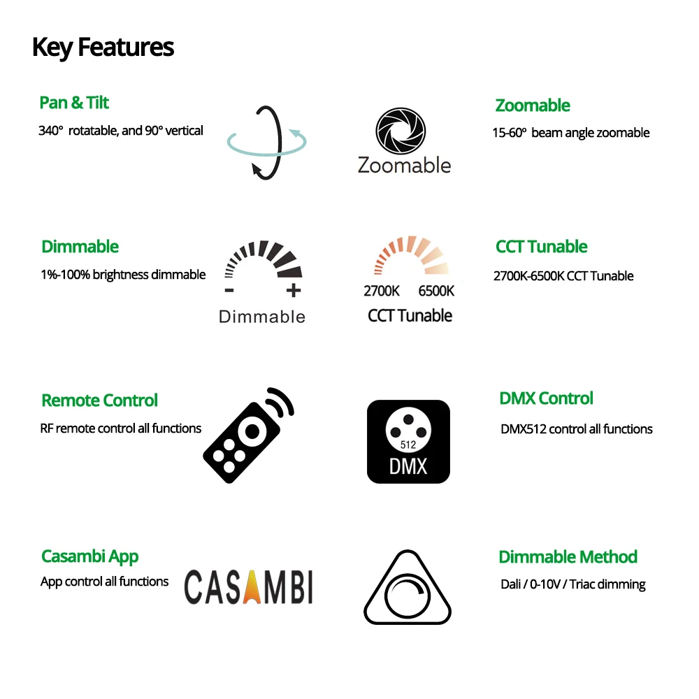 Motorized Remote Controlled Track Lighting for Banquet Halls