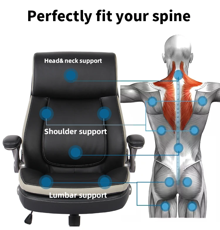 Henglin Classic Padded Armrests Ergonomic Desk Chair Reclining Office ...