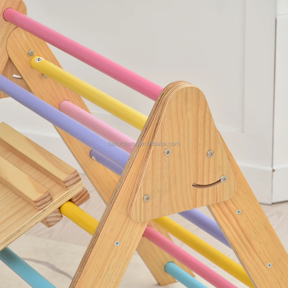 Wooden Indoor Kids Play Gym - Pickler Triangle Climber