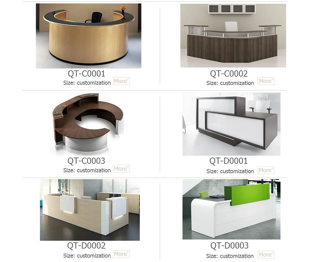 Modern Style Standard Size Reception Desk - Durable & Stylish