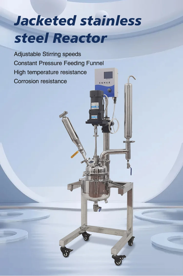 2L Laboratory Jacketed Stainless Steel Reactor - Durable & Efficient