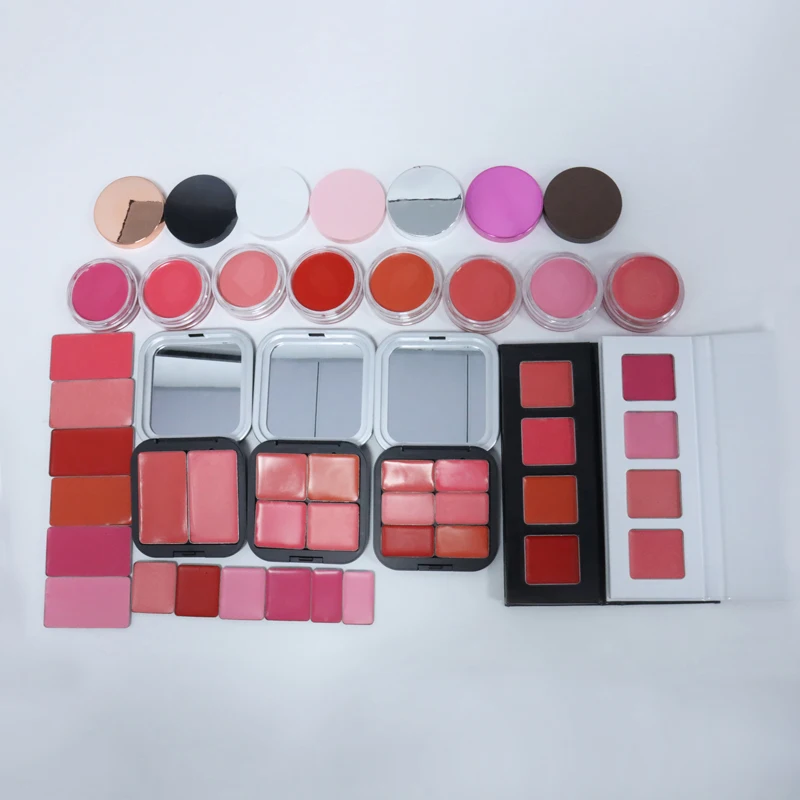 Wholesale Cosmetics Makeup Blush Pot High Pigment Shimmer Vegan Make Up ...