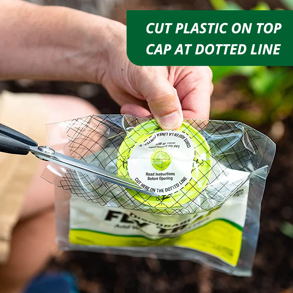 Outdoor Hanging Fly Trap Disposable Fly Trap Bag Non-toxic Fly Catcher ...