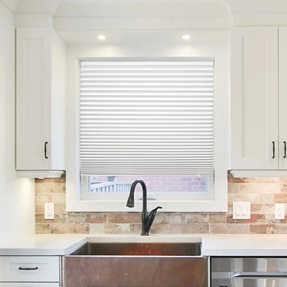 Cordless Blackout Paper Window Curtains - Pleated Blinds