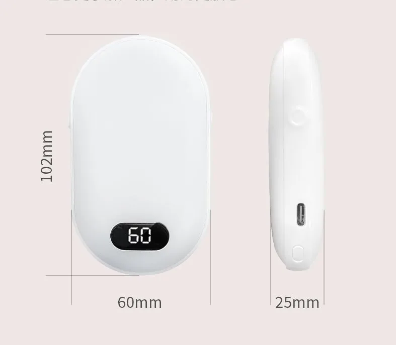 2022 Digital Display Hand Warmer Double Sided Heating Charging Hand ...