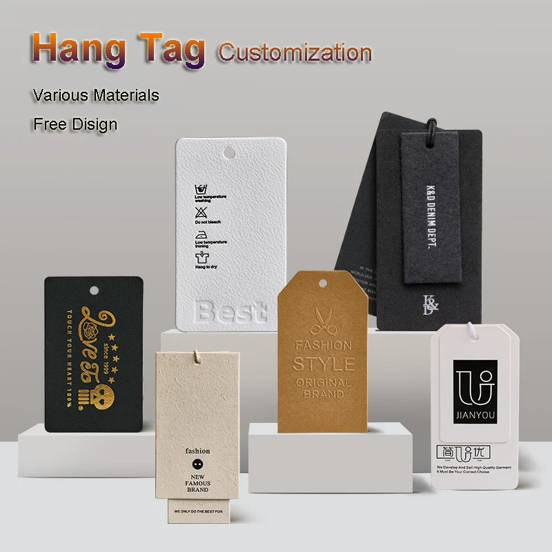Clothes Labels Your Name Logo Custom Luxury Women Clothing Tags Die Cut ...
