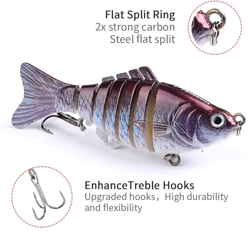 Hot Sell Stocked Multi Jointed Artificial Fishing Bait 3.9"/15.5g ...