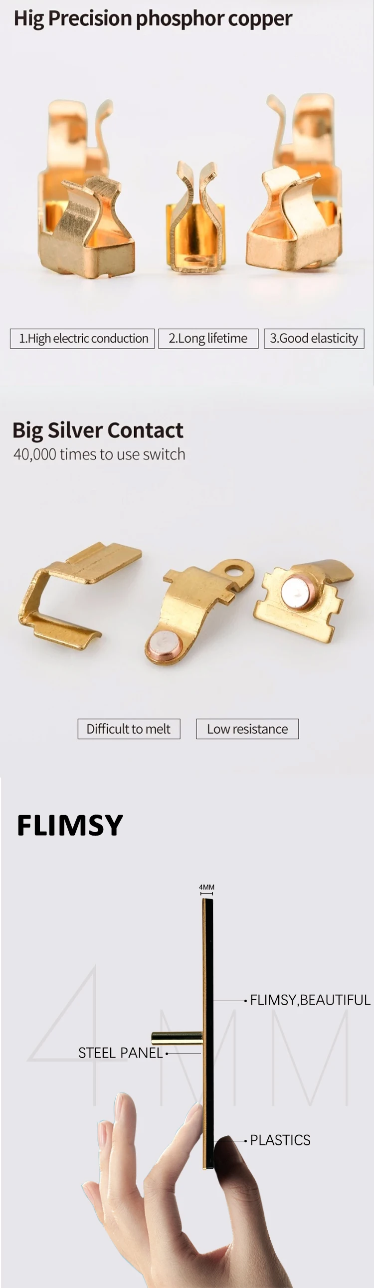 Niva Custom Metal Wall Switches - Stainless Steel Panels