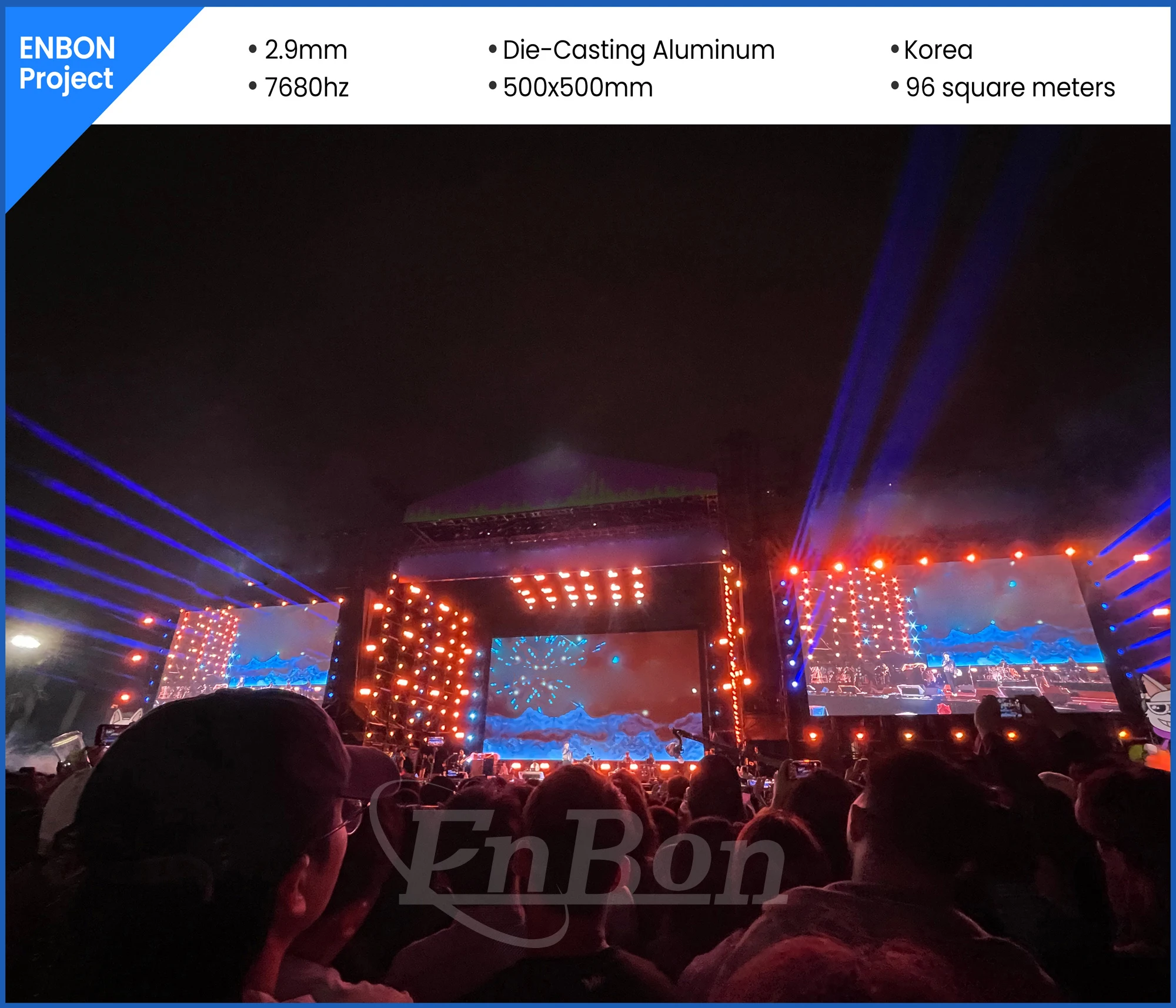 Indoor-Outdoor LED Screen Display 3m X 4m, Seamless Splicing Video Wall ...
