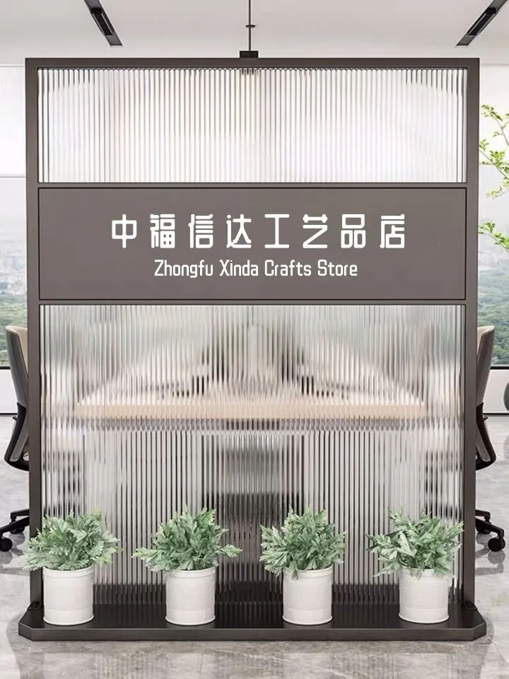 InteriorLED Light Luxury Office Vestibule Partition Panels Stainless ...