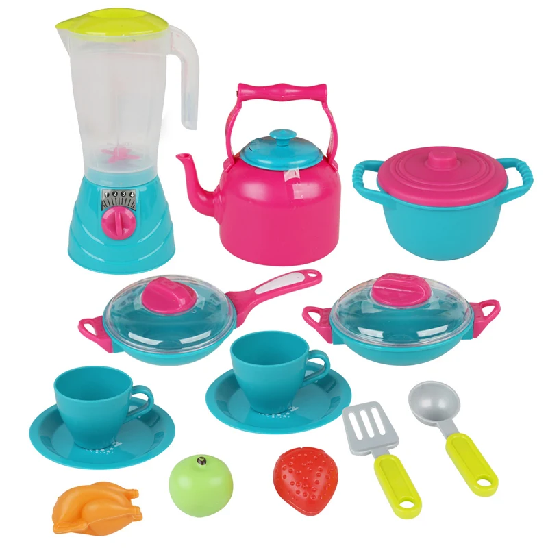 Kids Pretend Play Kitchen Utensils Role Playing Toys Cooking Set Mini ...