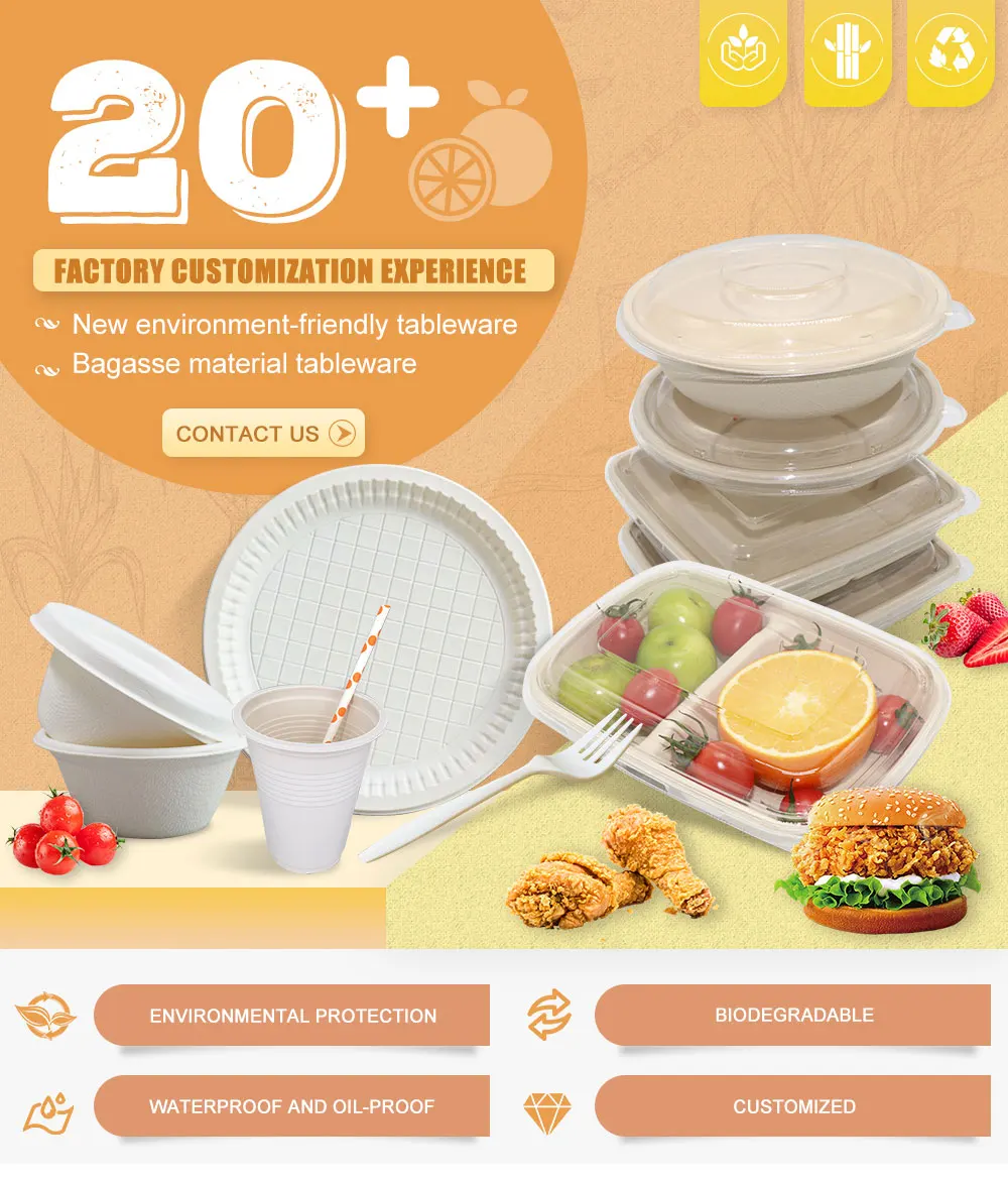 Eco-friendly Disposable Bagasse Cups with Customizable Sizes