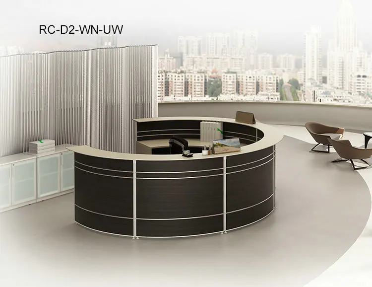Xinda Modern Oval Salon Reception Counter Design Small Reception Table