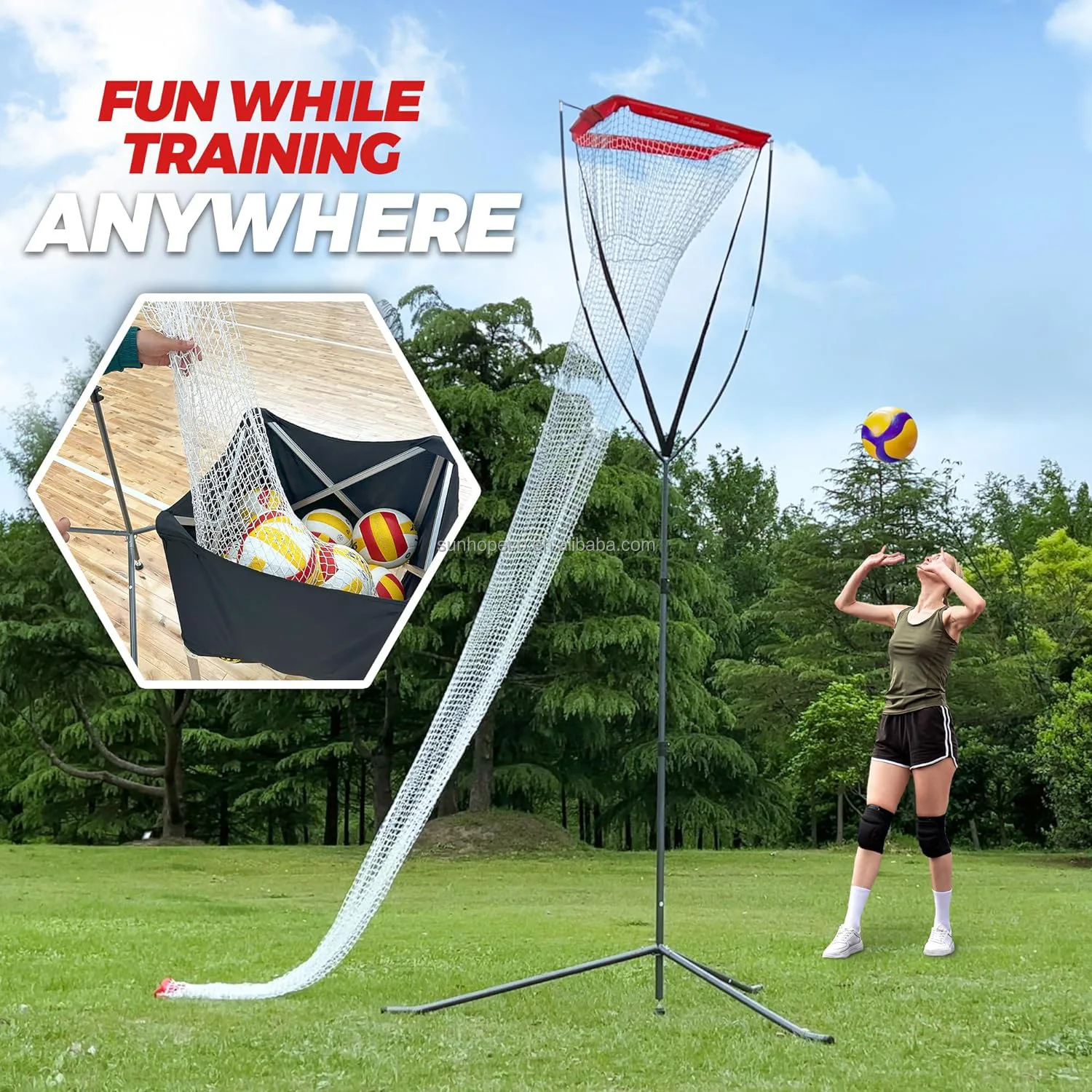 Volleyball Adjustable 3 X 3 ft Adjustable Angle Volleyball Setter ...
