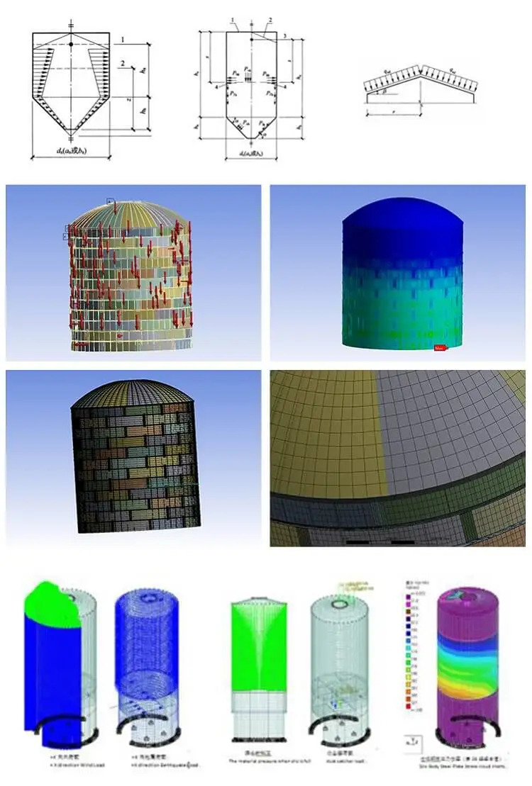 5000 Tons Bulk Cylindrical Welded Type Silo Storage Cement Silo ...