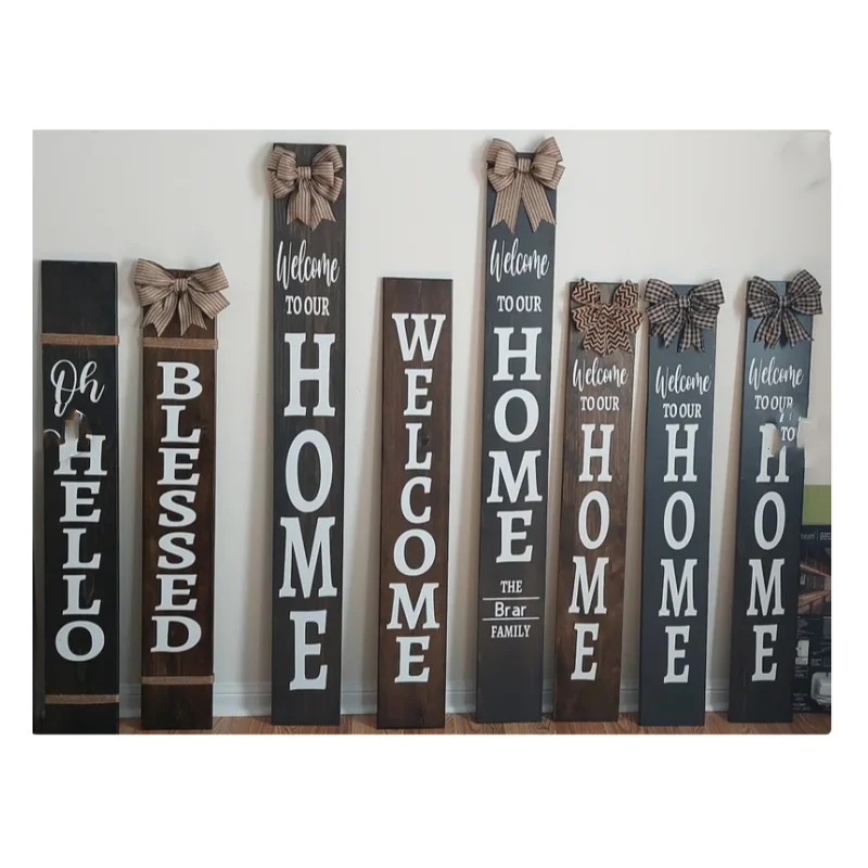 Rustic Welcome Sign Board Outdoor Welcome Sign Wooden Front Door Wooden ...