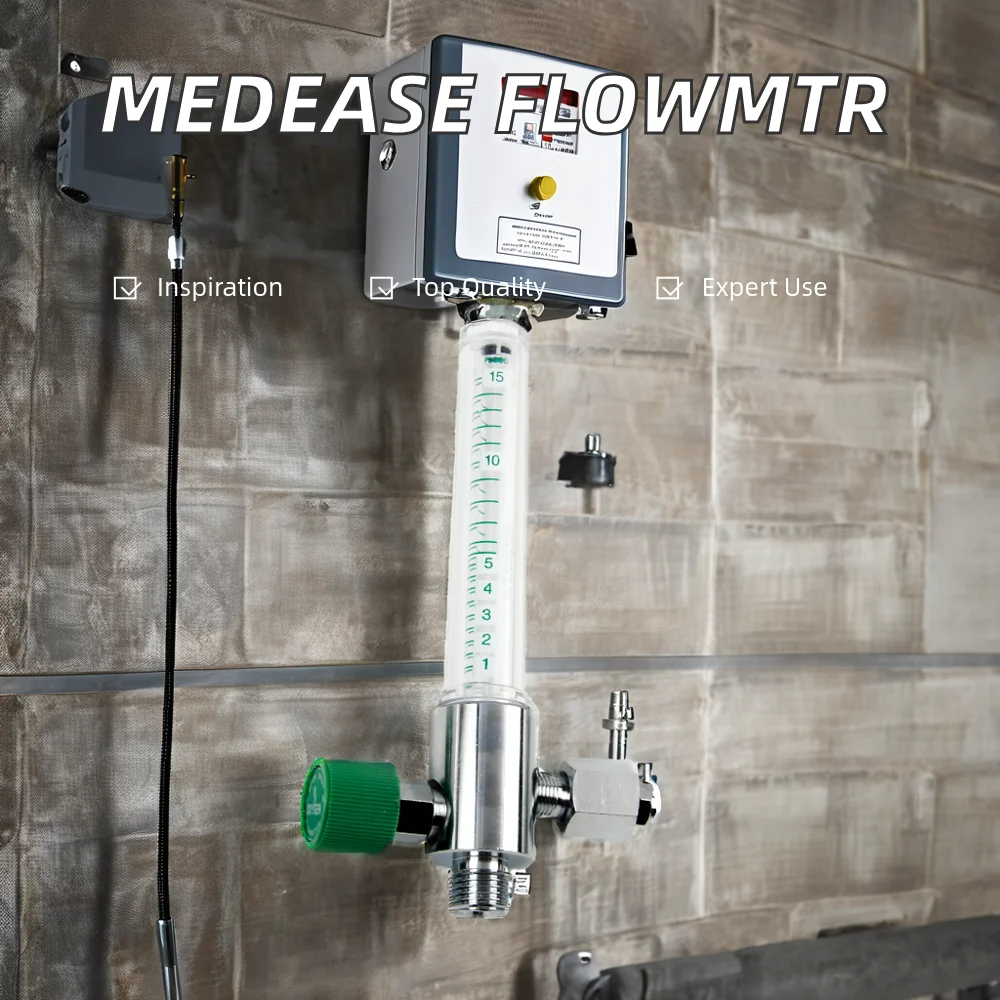 Medical Oxygen Flowmeter with Humidifier Hersill Din Wall Mounted ...