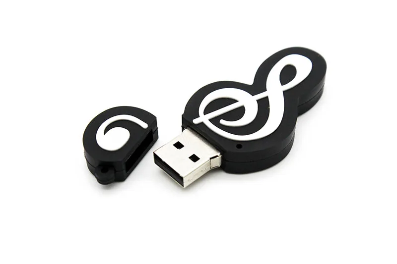 Cartoon 64GB Cute Musical Instrument Guitar Violin Note Pvc USB Flash ...