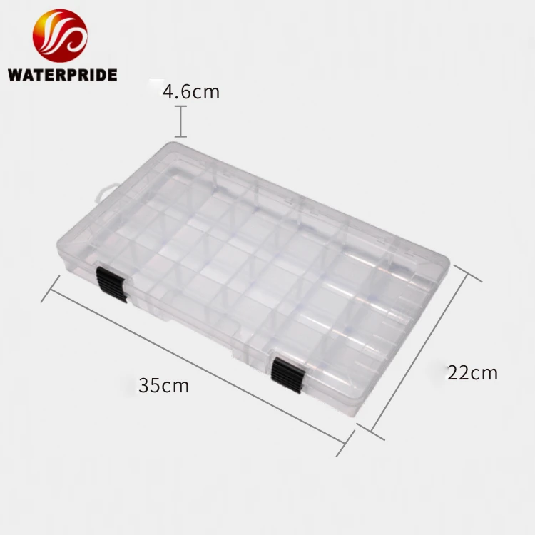 3700 Transparent Fish Lure Storage Box with Adjustable Dividers