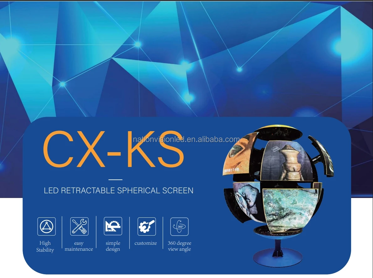 Custom Creative Sphere LED Display HD 360 Degree View Angle