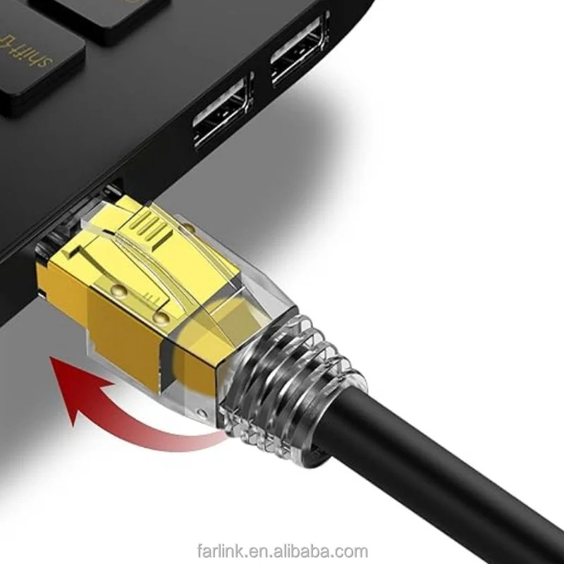 Hot Sale Gold Plated Shielded 8p8c 50u Rj45 Pass Through Connector For ...