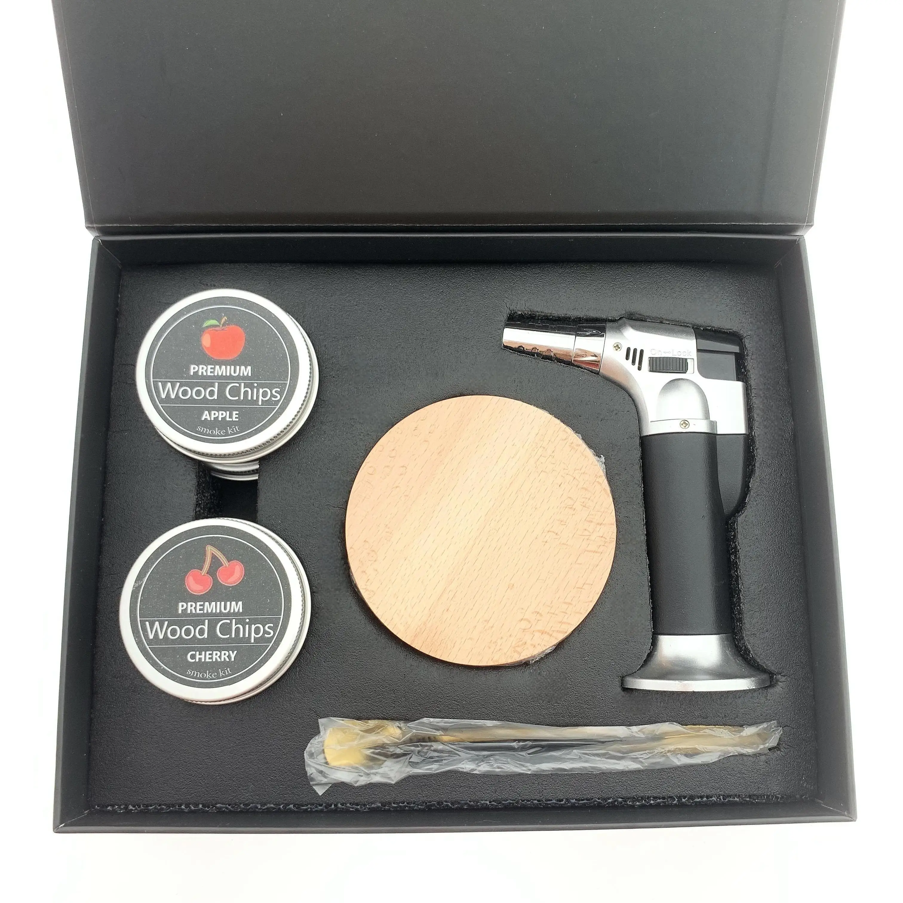 Cocktail Smoking Kit Wooden Infuser Smoke Top Birthday Gift Party Bar ...