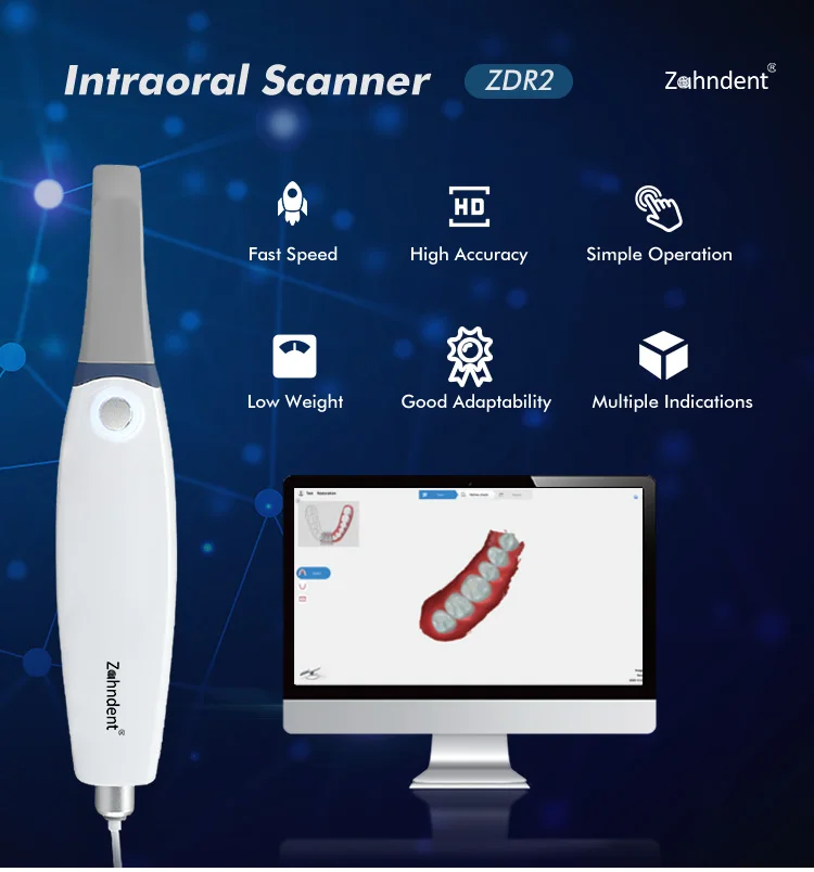 Zahndent 240g Low Weight Easy To Operate 0.03mm Accuracy Dental Digital ...