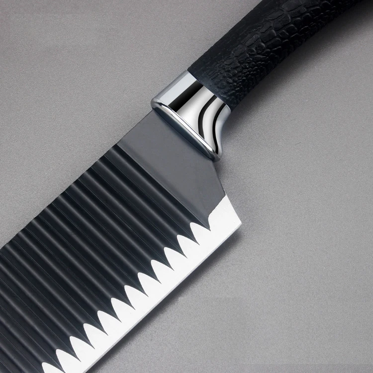 6-Piece Black Non-Stick Coated Stainless Steel Knife Set with Color Box ...