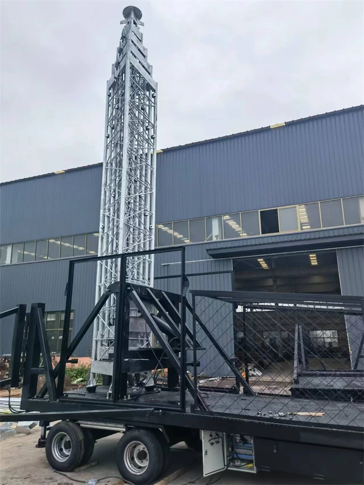 First Class Communication Telescopic Antenna Pole Mobile Trailer Tower ...