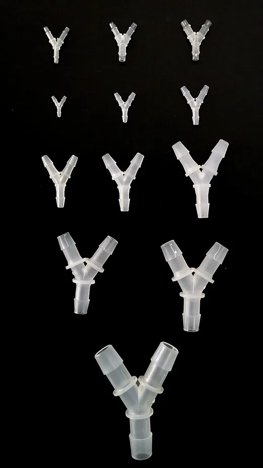 Ju Plastic Wye Pipe Fitting 5/32" Tube Id 4mm Equal Barb Y Shape 3 Ways ...