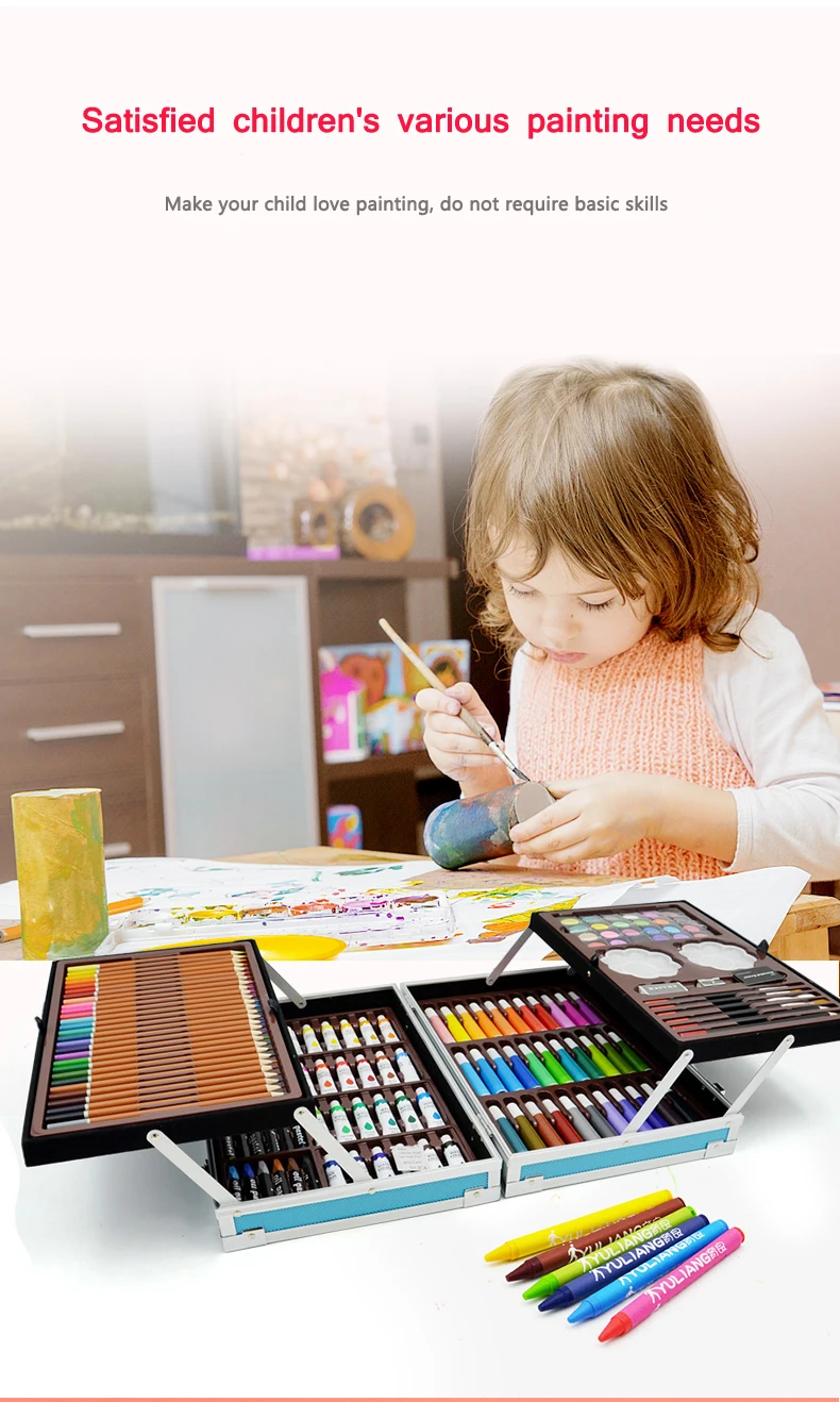 86PCS Drawing Set Beginner Artist Kit Includes Watercolor Crayons ...