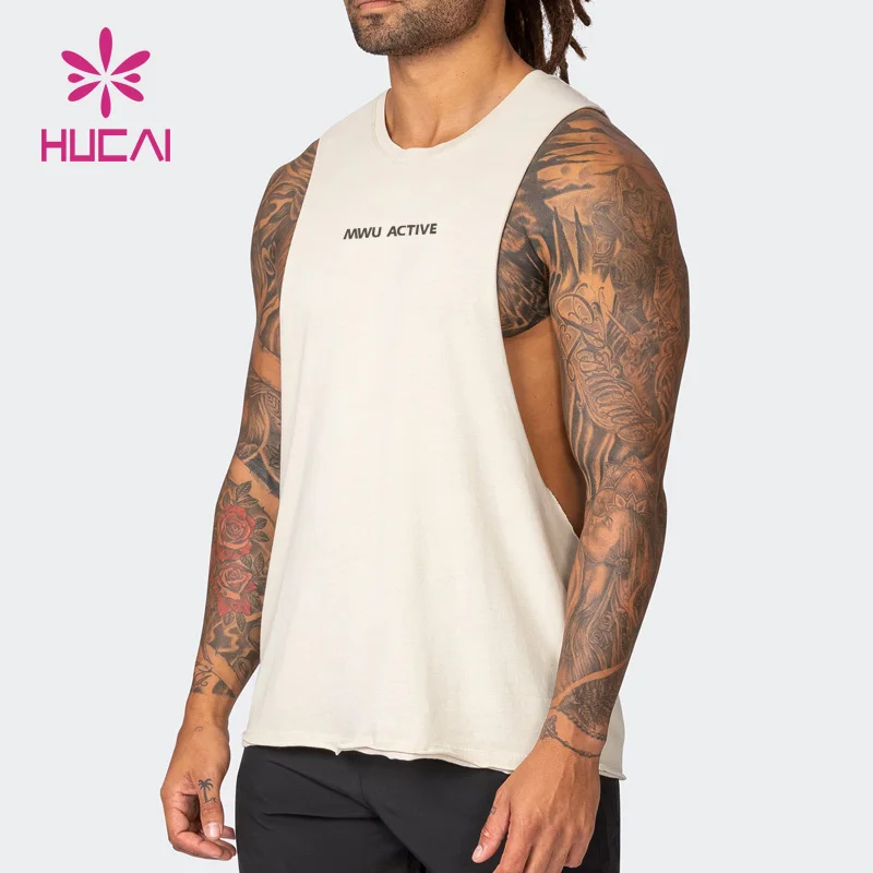 Custom Loose Running Muscle Mens Cotton Spandex Running Fitness ...