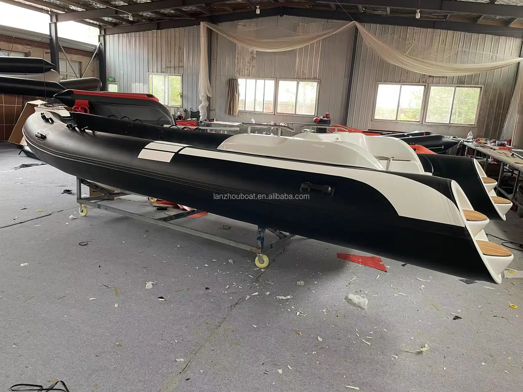 15.8 Feet RIB480 Fiberglass Rigid Inflatable Leisure Boat