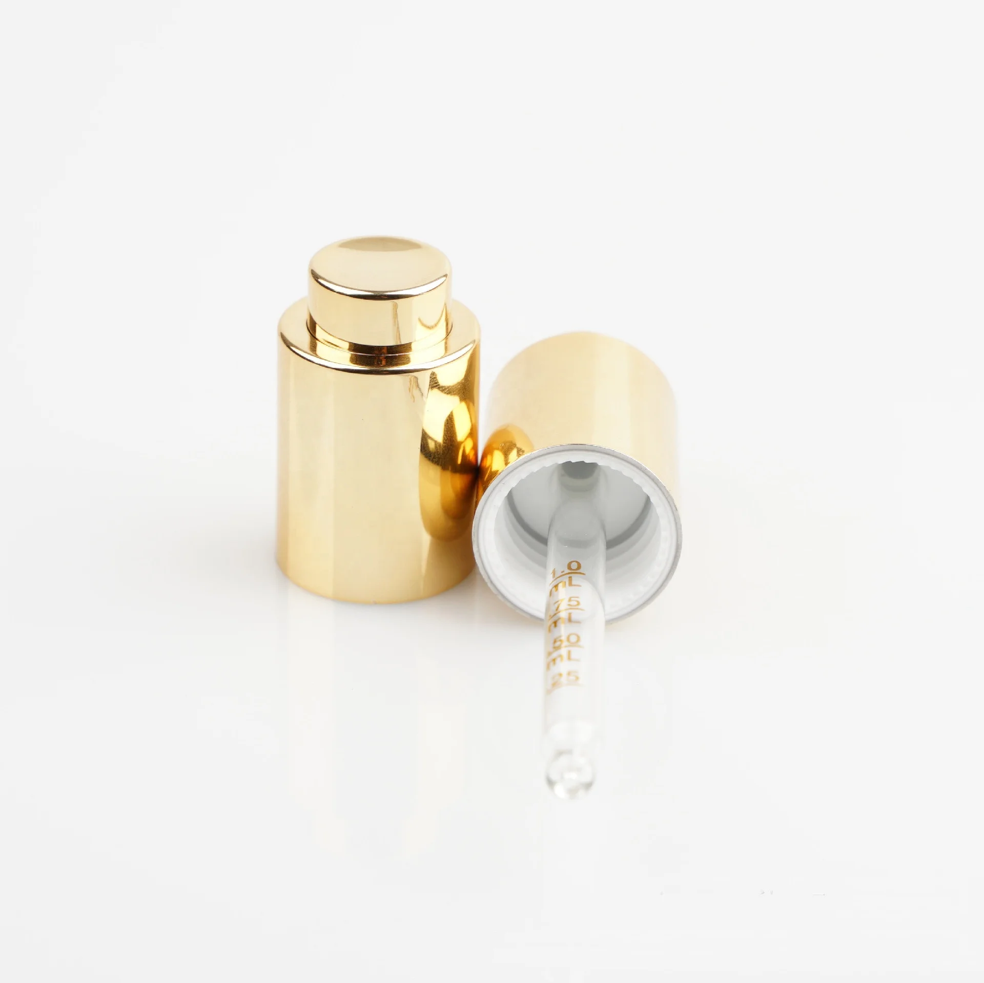 20mm Shiny Silver Gold Pressure Essential Oil Dropper Cap For Cosmetic ...