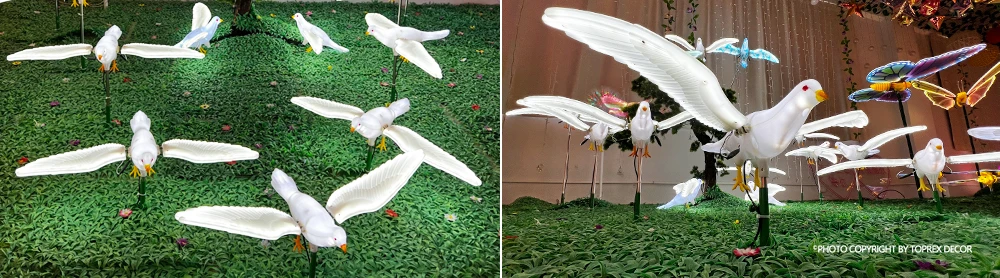 Toprex New Design Realistic Dynamic Pigeon Led Motif Light Abs Material ...