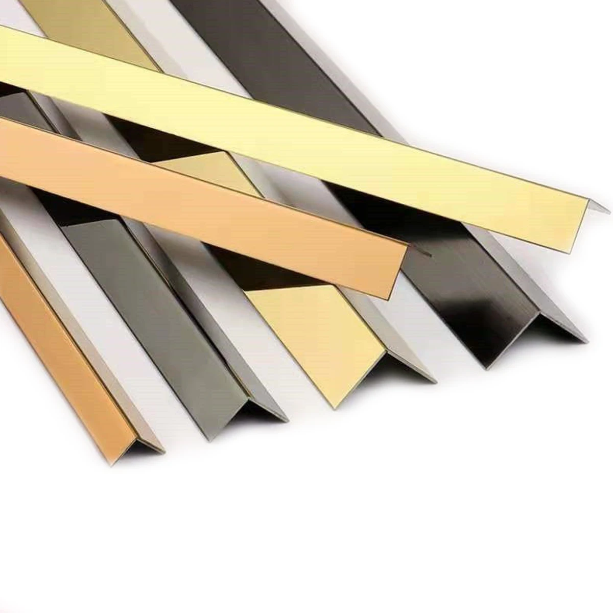 Metal Inlay Strips Ceramic Tile Trim in Gold Mirror Stainless Steel U ...