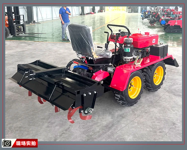 Riding Crawler Rotary Tiller Four-Wheel Multi-Purpose Tiller Greenhouse ...